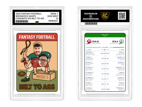 Fantasy Football "BTA" Graded Card – RC Custom Cards